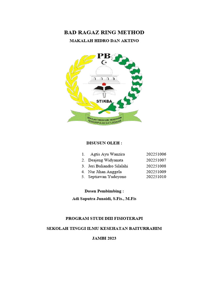 Metode Bad Ragaz Ring dalam Fisioterapi | PDF | Pengembangan Diri