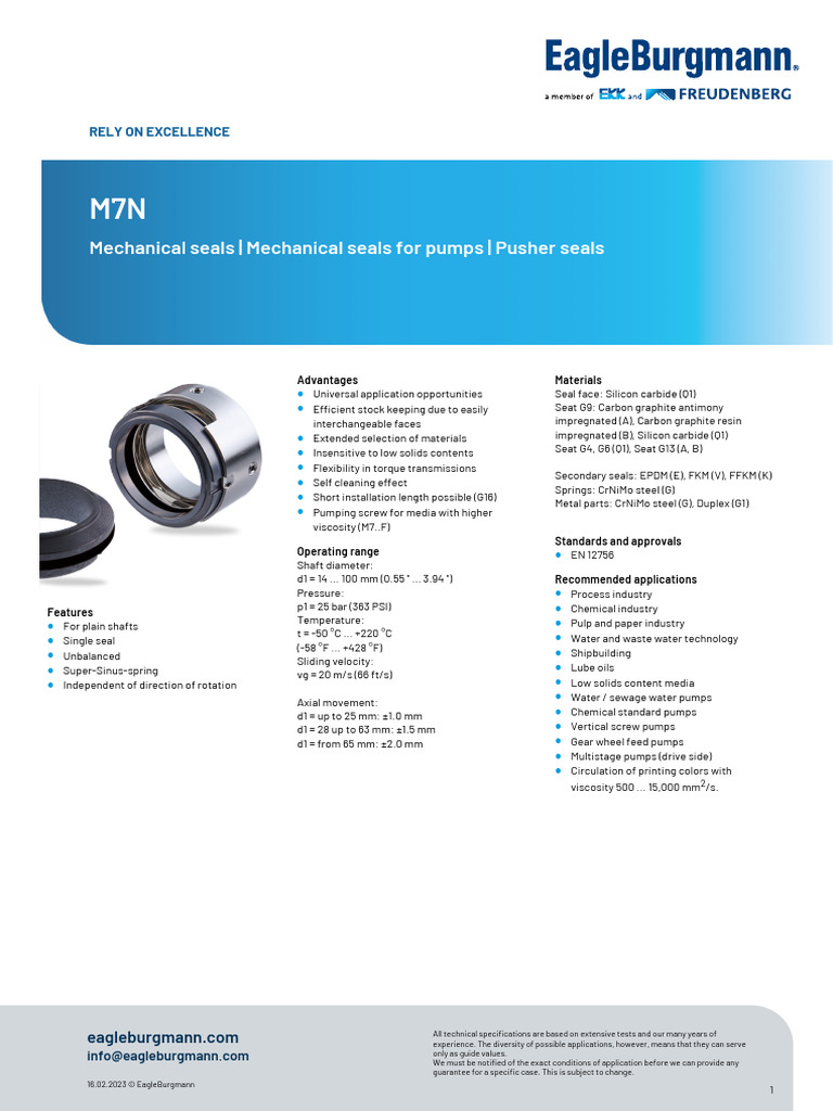 EagleBurgmann M7N EN | PDF