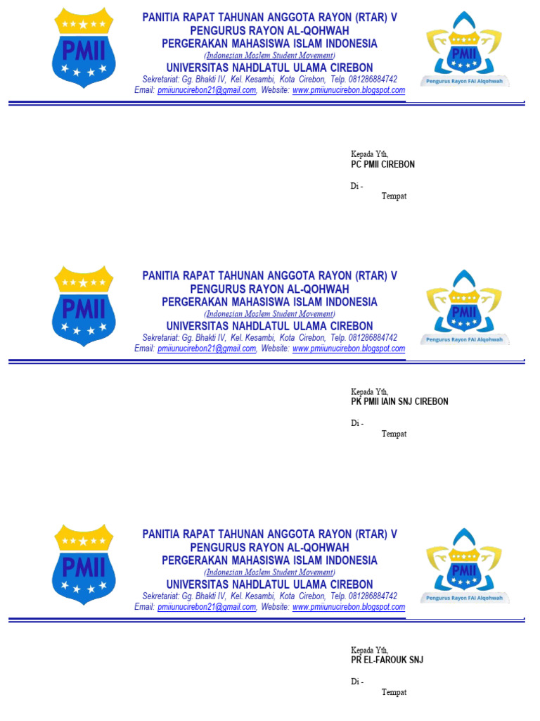 Amplop Undangan RTAR 2023 | PDF