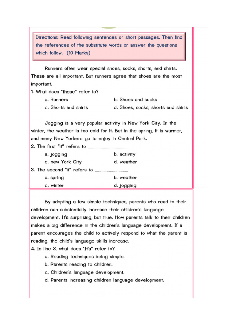 Pronoun References | PDF