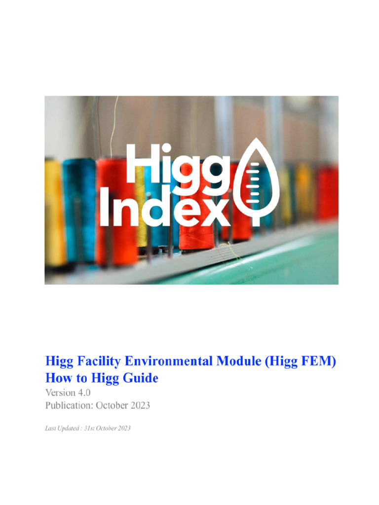 Higg FEM How To Higg Guide 2023 - Oct 31, 2023 (Final) | PDF