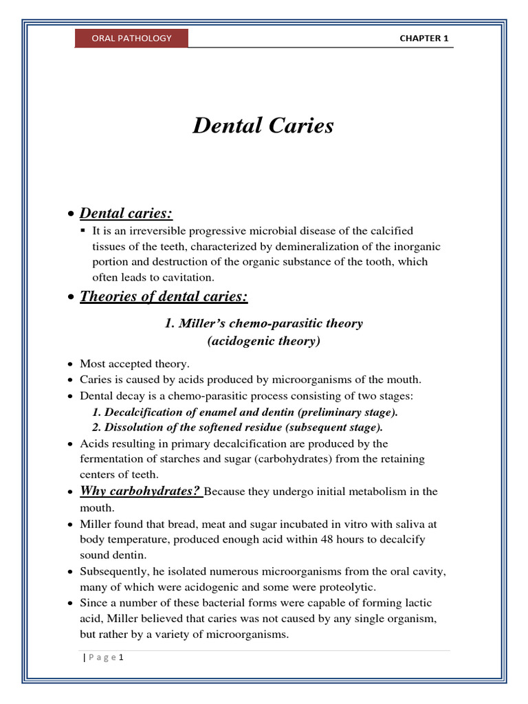 Caries | PDF | Tooth Enamel | Chemical Substances