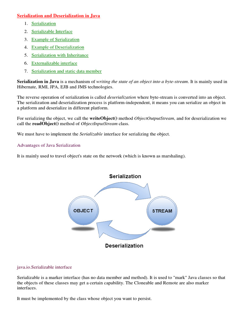 4 Serialization Pdf Class Computer Programming Inheritance Object Oriented Programming 5647