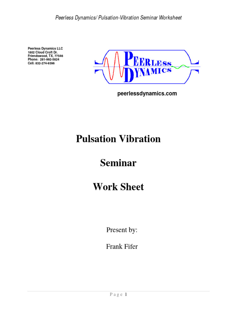 Pulsation Vibration Guidelines Seminar Api 618 5th Addition Pdf