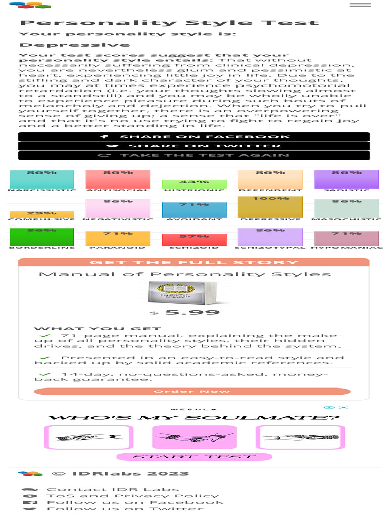 Personality Style Test | PDF