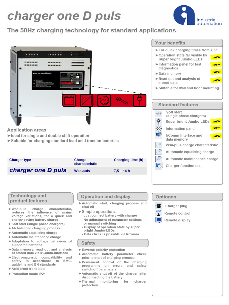 EN - Charger One D Puls | PDF | Battery Charger | Electric Power
