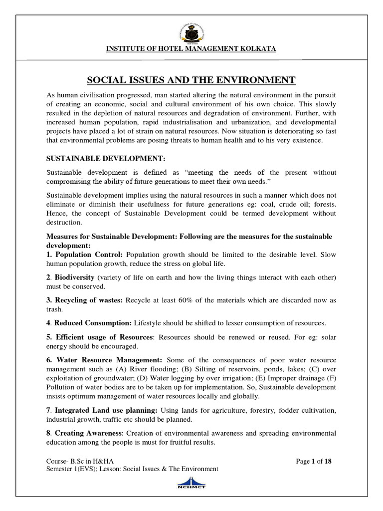 1381 SOCIAL ISSUES AND THE ENVIRONMENT Compressed | PDF | Greenhouse Effect | Chlorofluorocarbon