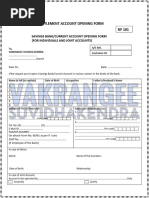 Savings Bank/Current Account Opening Form (For Individuals and Joint ...