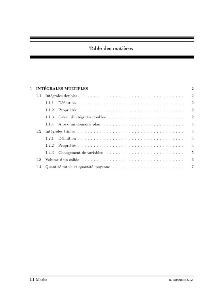 Intégrales Multiples : Cours et Exercices | PDF | Intégral | Géométrie ...