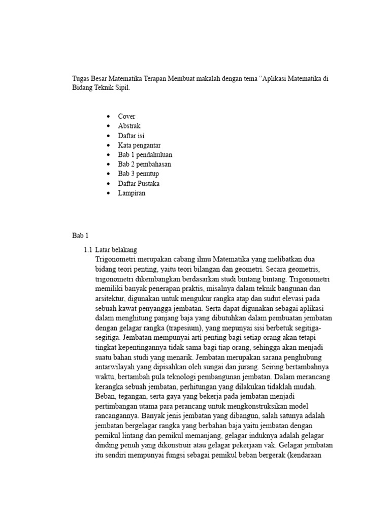 Tugas Besar Matematika Terapan | PDF