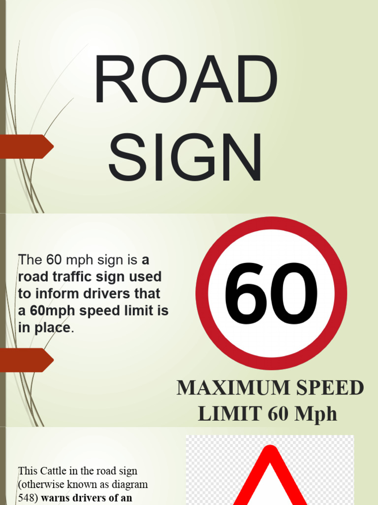 LS1 English 1st Quarter ROAD SIGN | PDF | Traffic | Intersection (Road)