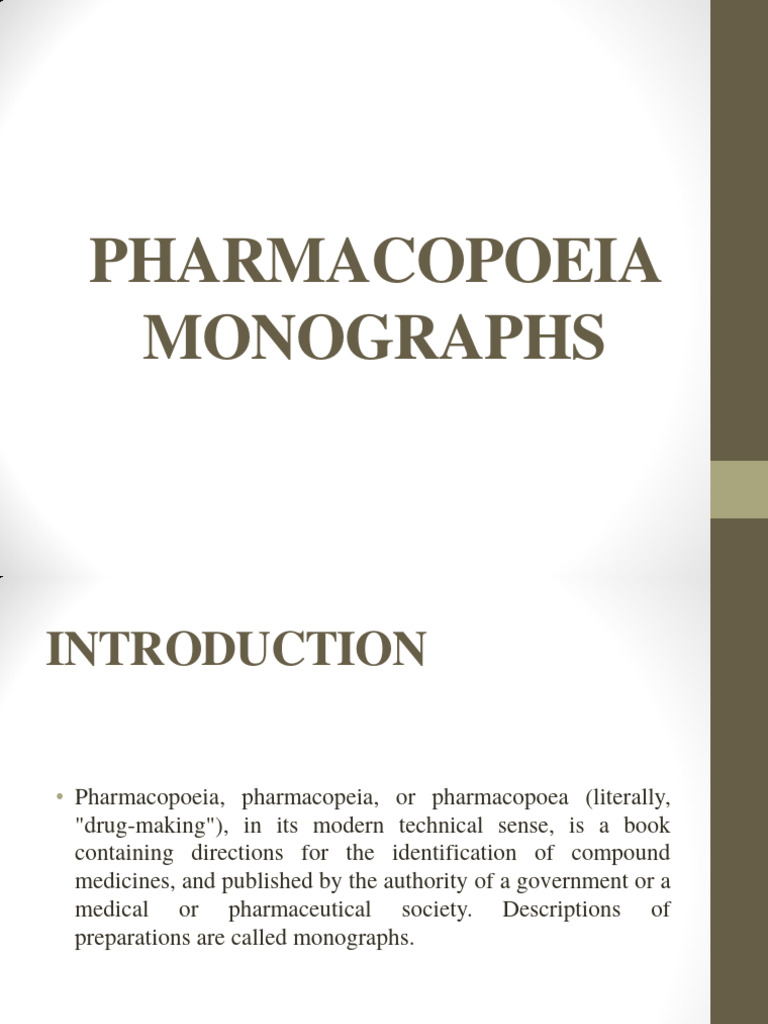 Pharmacopoeia Monographs | PDF | Self-Improvement