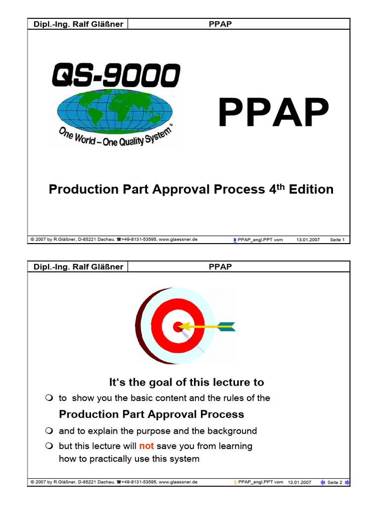 Overview of the PPAP Process | PDF | Specification (Technical Standard ...