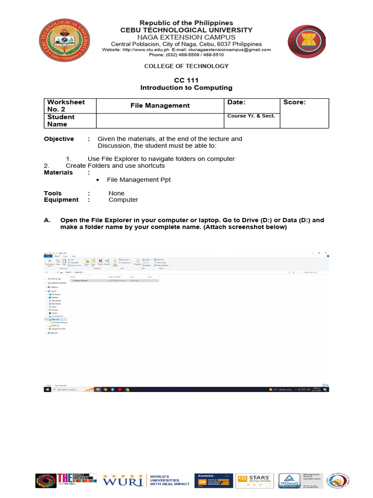 Intro to Computing: File Management | PDF