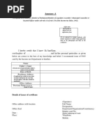 Annexure B Employer PAN | PDF