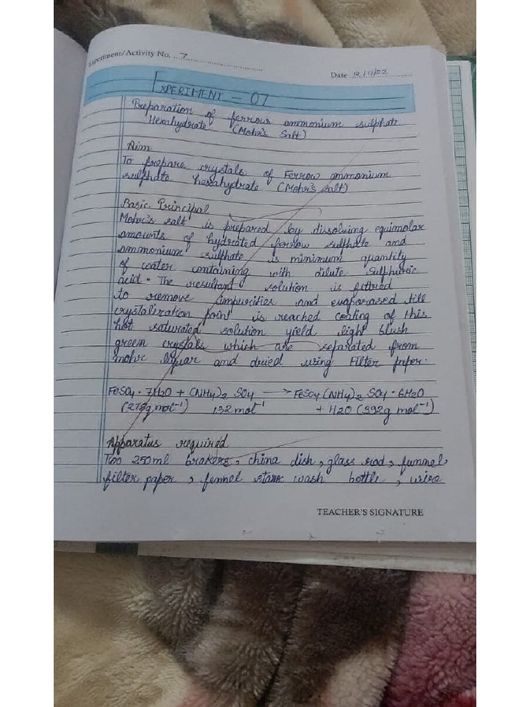 Chemistry Experiment 9 1 Pdf