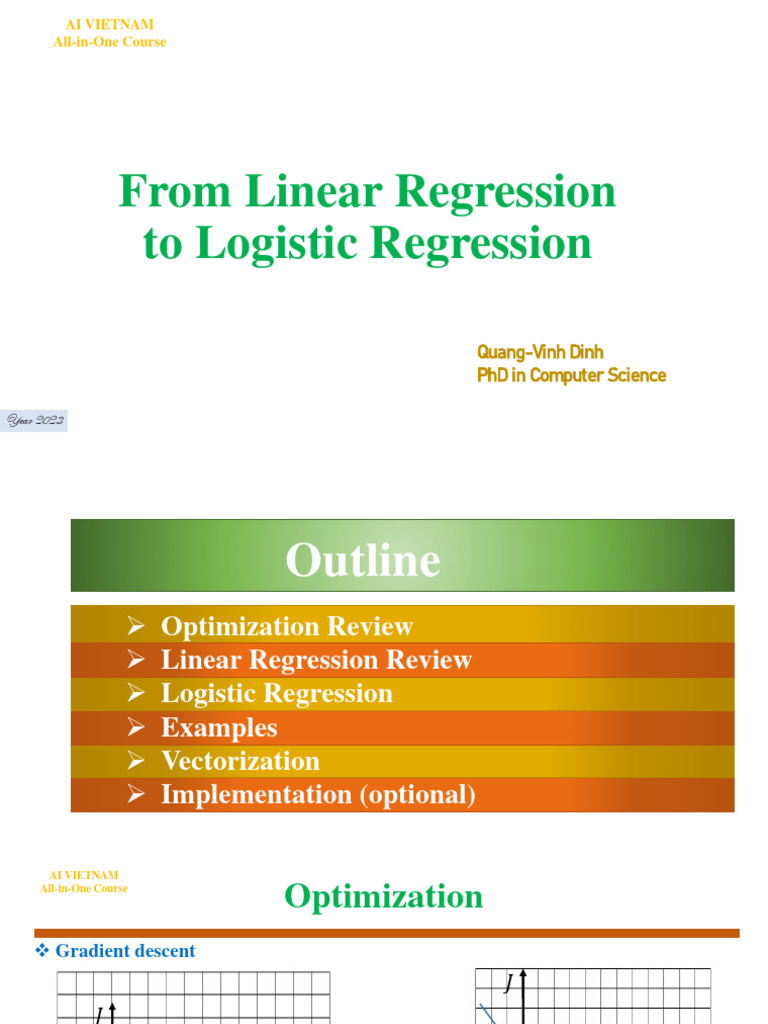 From Linear Regression To Logistic Regression - Update - 1 | PDF ...