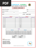 Kumite Score Sheet | PDF