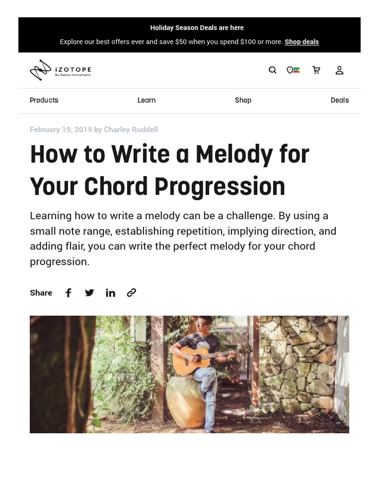 How To Write A Melody For Your Chord Progression.p | PDF | Chord (Music ...