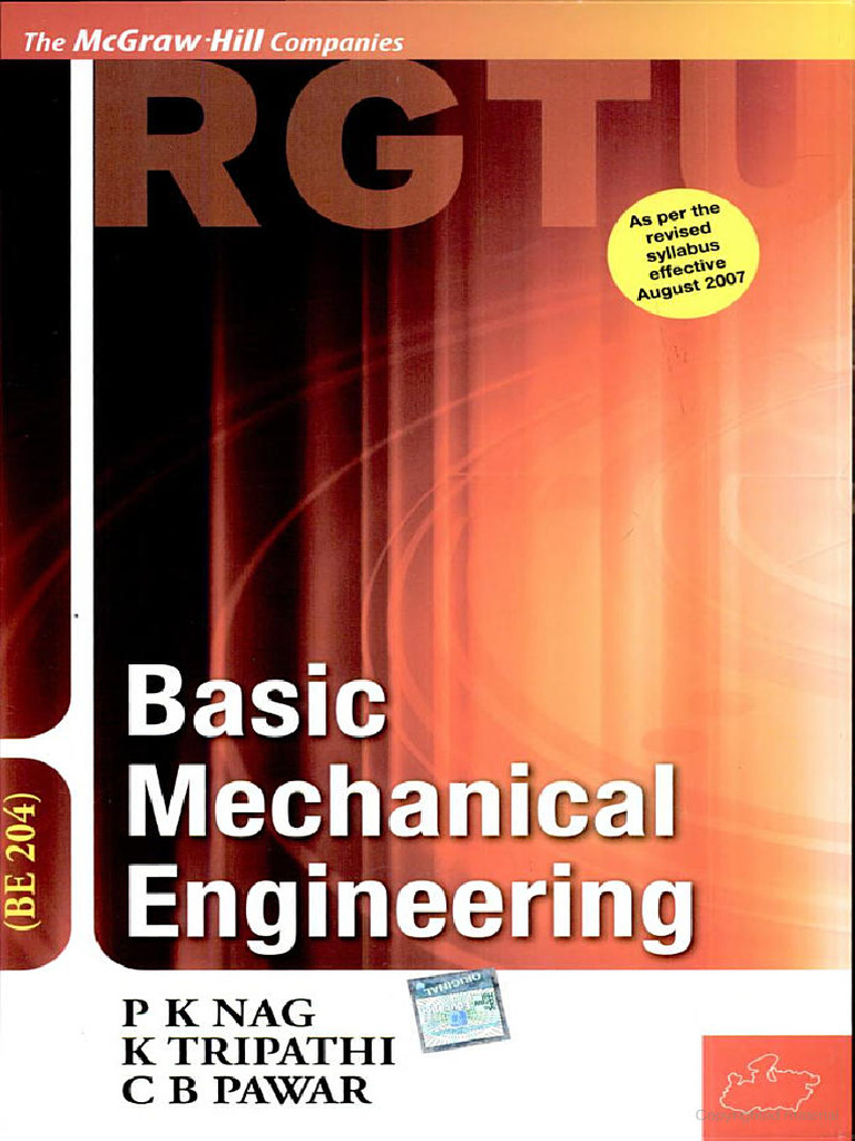 Toaz - Info Basic Mechanical Engineering Be 204 by Nag PR | PDF