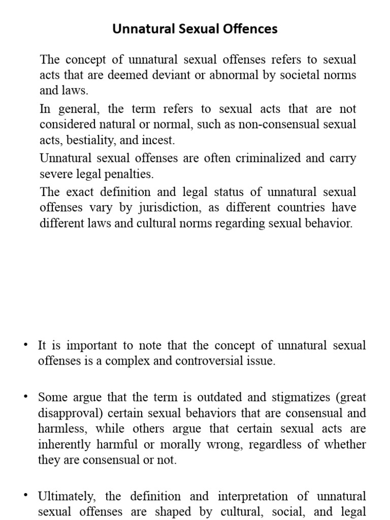 7 Unnatural Sexual Offences | PDF