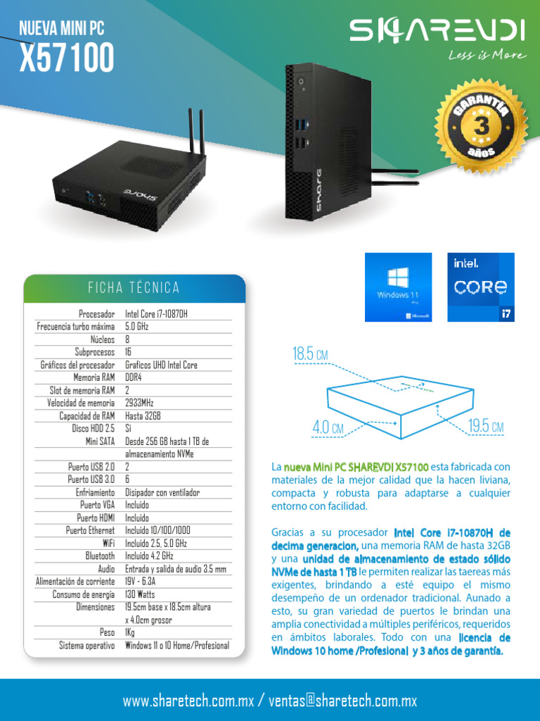 Folleto X57100 | PDF | USB | Microprocesador