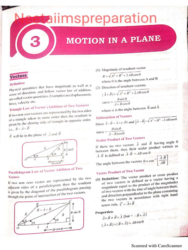 CH 3 Phy Class11 | PDF