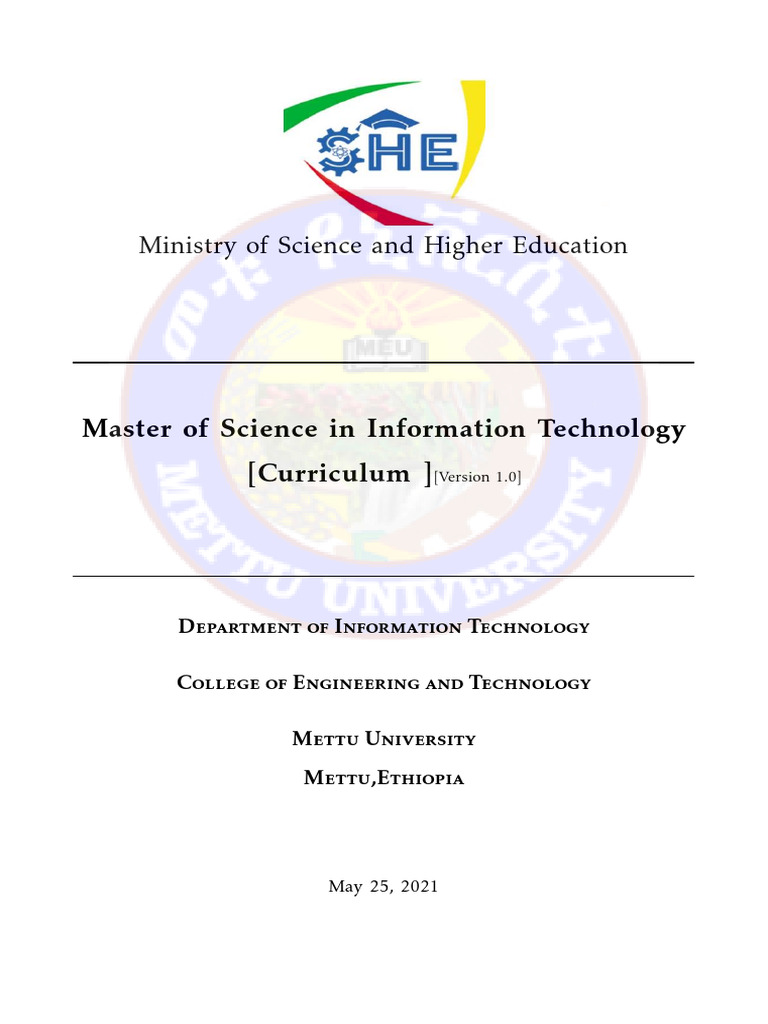 Curriculum MSC New | PDF | Information | Computing