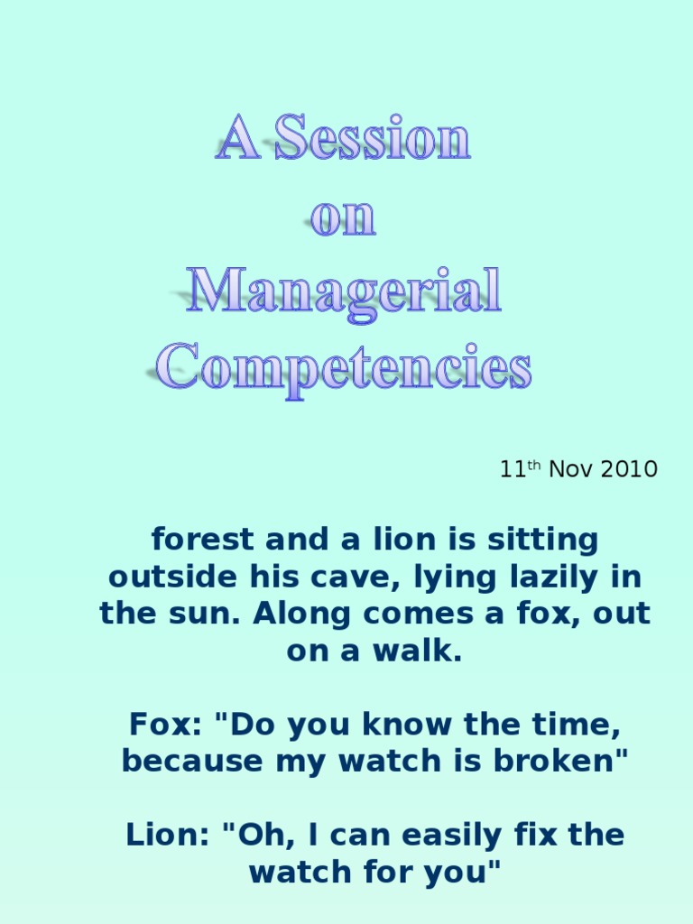 Managerial Competencies Pdf Competence Human Resources