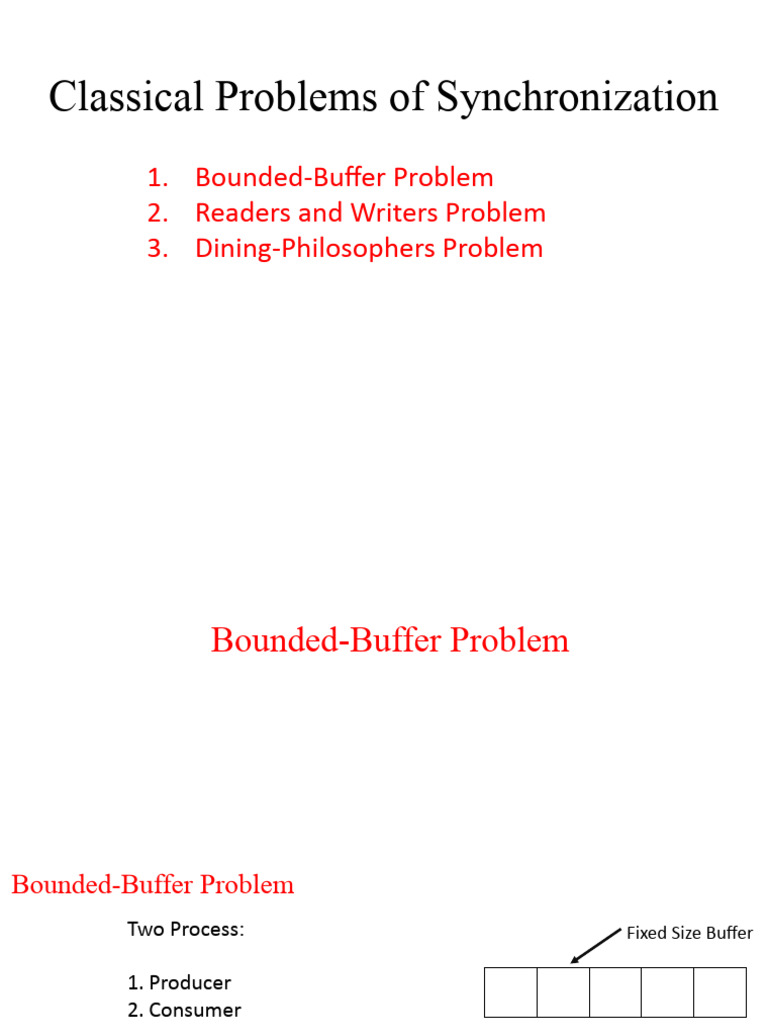 Classical Problems of Synchronization | PDF | Computing | Computer Architecture