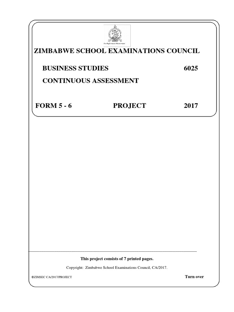 6025 Business Studies Form 5 Project | PDF | Market (Economics) | Business