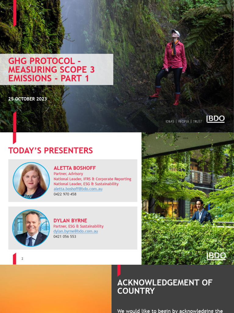 Bdo ESG - GHG Protocol - Measuring Scope 3 Emissions Part 1 | PDF ...