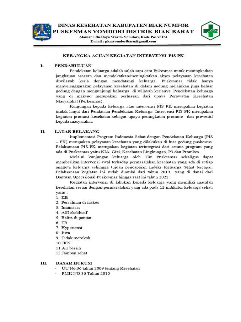 2524 Kak-Intervensi-Pispk Dan Pelaksanaan | PDF | Kesehatan Holistik