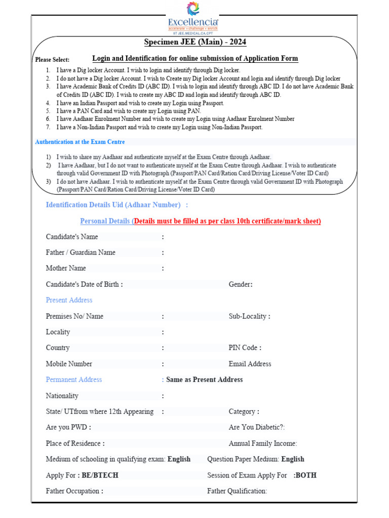 JEE Main 2024 Application Guide | PDF | Career & Growth | Wellness