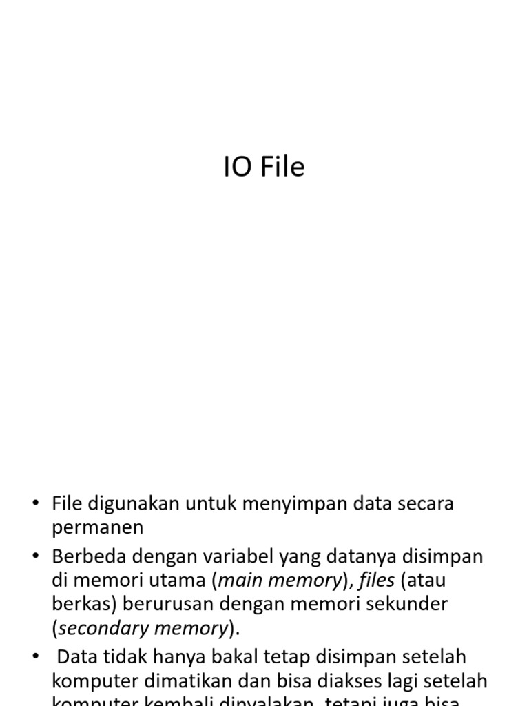 IO File | PDF