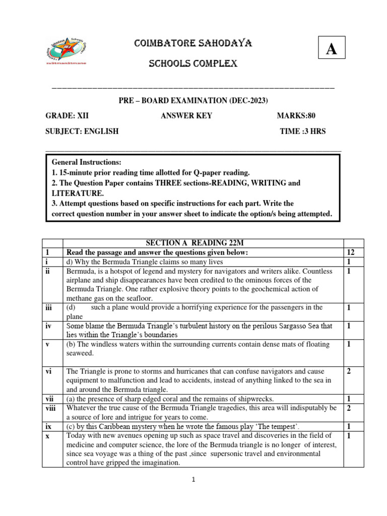XII-ENG-PREBOARD-MS SET A-CbeSSC | PDF