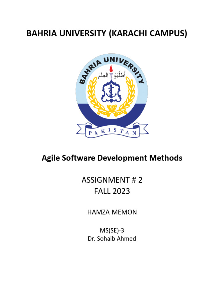 Assignment 2 | PDF | Agile Software Development | Software Development ... Assignment 2 | PDF | Agile Software Development | Software Development ...