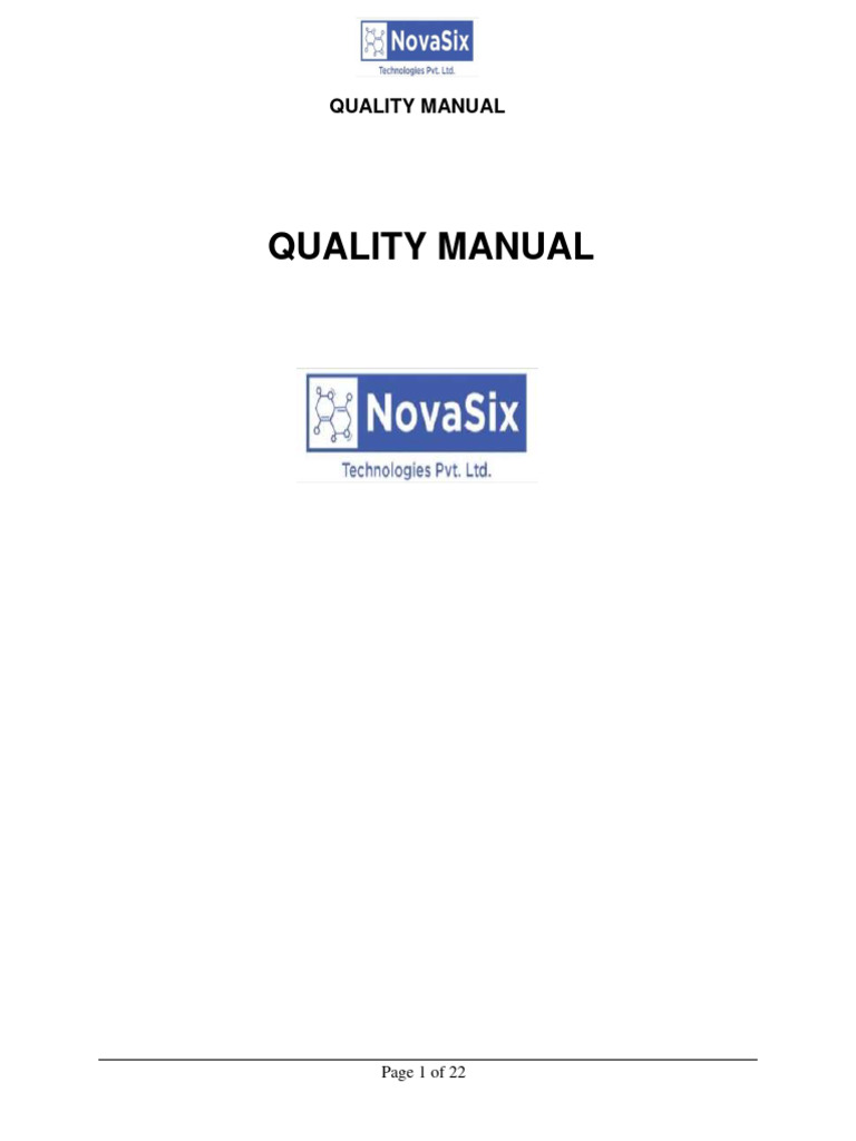 Quality Manual | PDF
