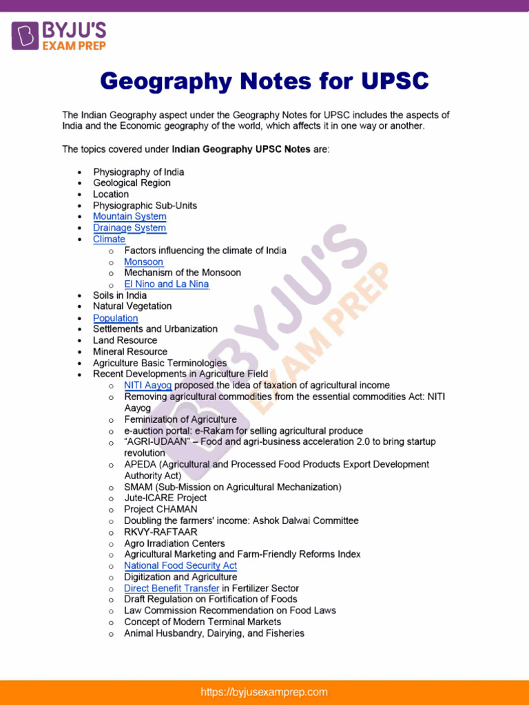 Geography Notes For Upsc 321703741811952 | PDF | Oceans | Plate Tectonics