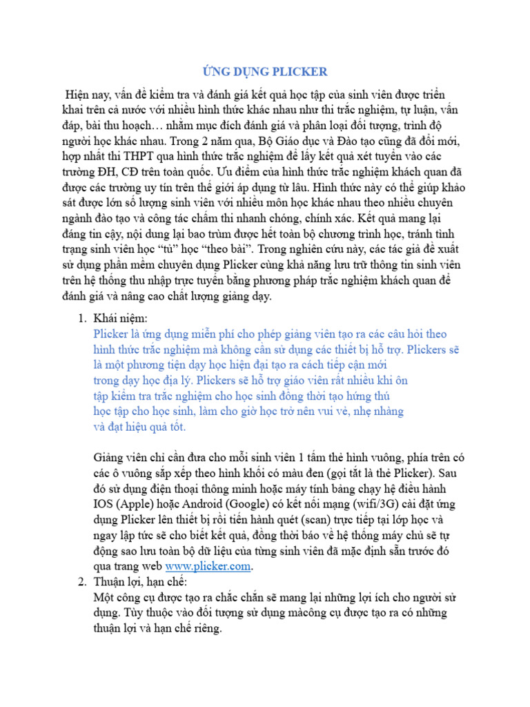 NG D NG Plicker | PDF