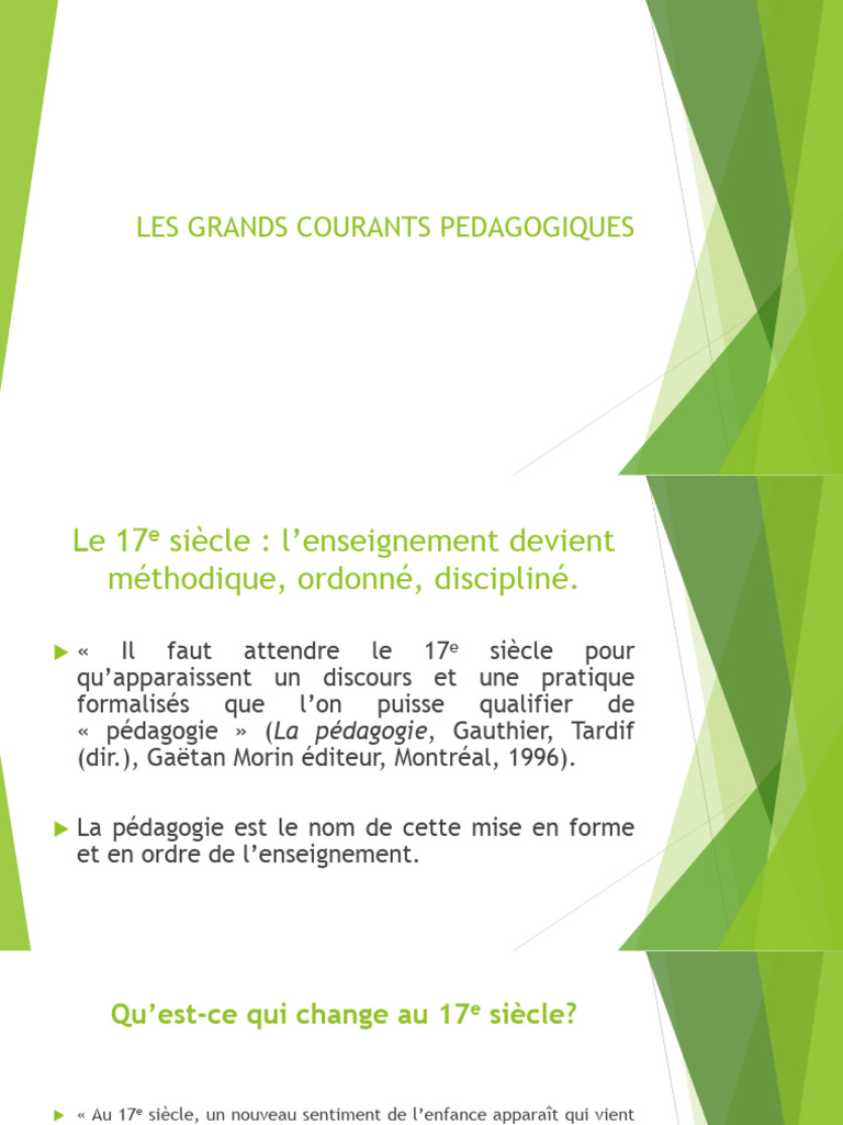 LES GRANDS COURANTS PEDAGOGIQUES - Hervé BOILLOT | PDF LES GRANDS COURANTS PEDAGOGIQUES - Hervé BOILLOT | PDF