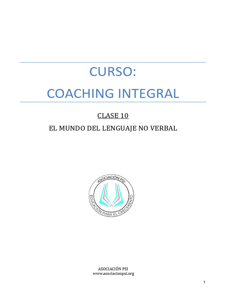 Clase 10 COACHING | PDF | Las emociones | Cara
