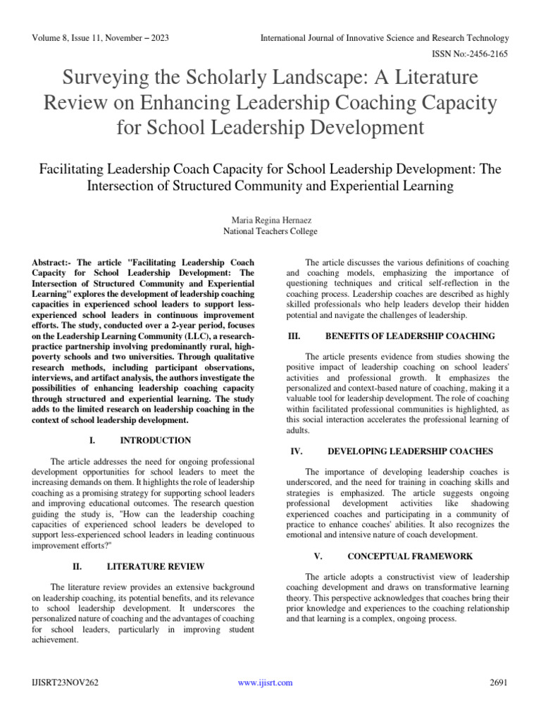 Surveying The Scholarly Landscape: A Literature Review On Enhancing ... Surveying The Scholarly Landscape: A Literature Review On Enhancing ...