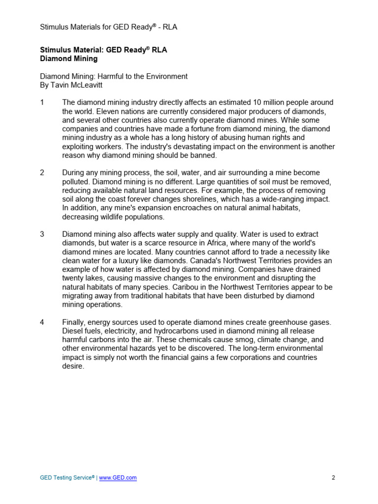 Diamond Mining | PDF | Mining | Diamond