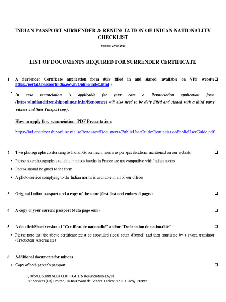 FF Ops CL Surrender Certificate en | PDF | Human Migration ...