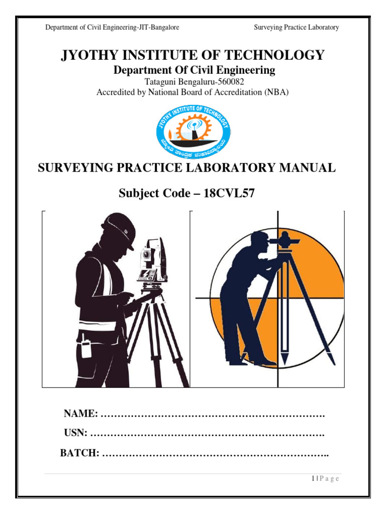 New Survey Practice Lab Manual | PDF | Surveying | Engineering