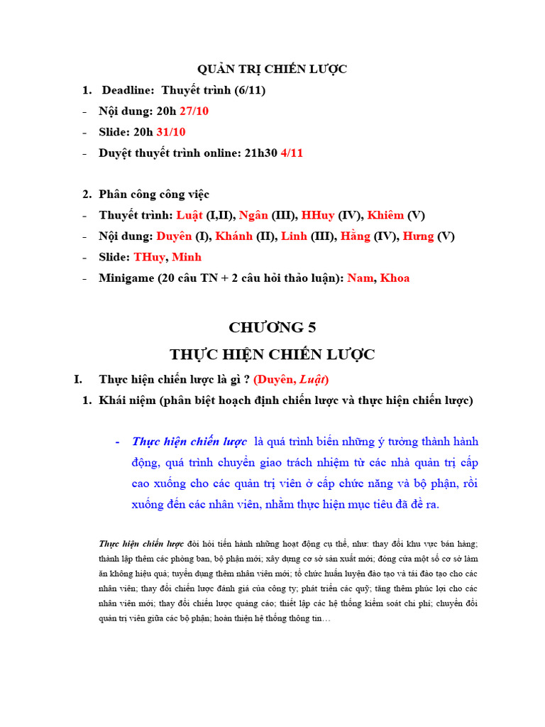 NDTT QUẢN TRỊ CHIẾN LƯỢC | PDF