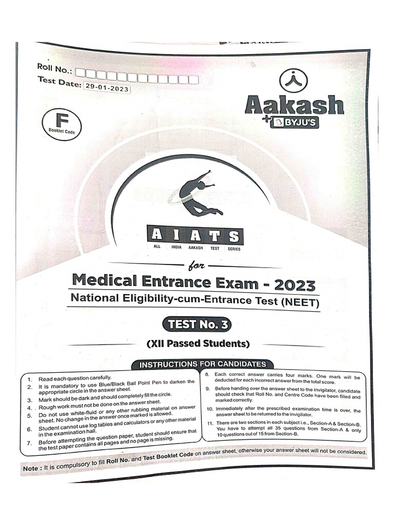 AIATS-03 (RM) @DefeatNEET | PDF