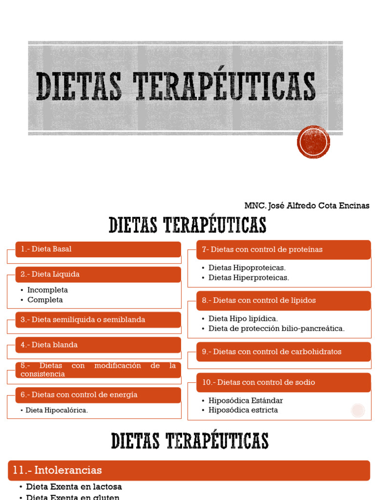Dietas Terapeuticas | PDF | Dieta | Alimentos