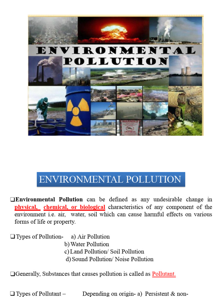Environmental Pollution Guide | PDF | Water Pollution | Pollution